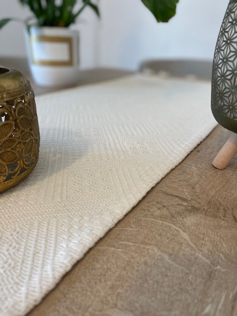 Pyramid Natural Table Runner Natural Linen Runner Long Table - Etsy