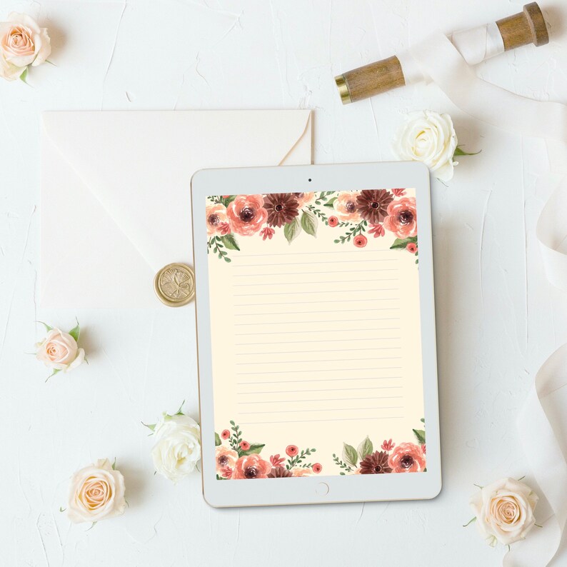 Printable Stationery Stationary Paper Set 40 Digital Paper - Etsy