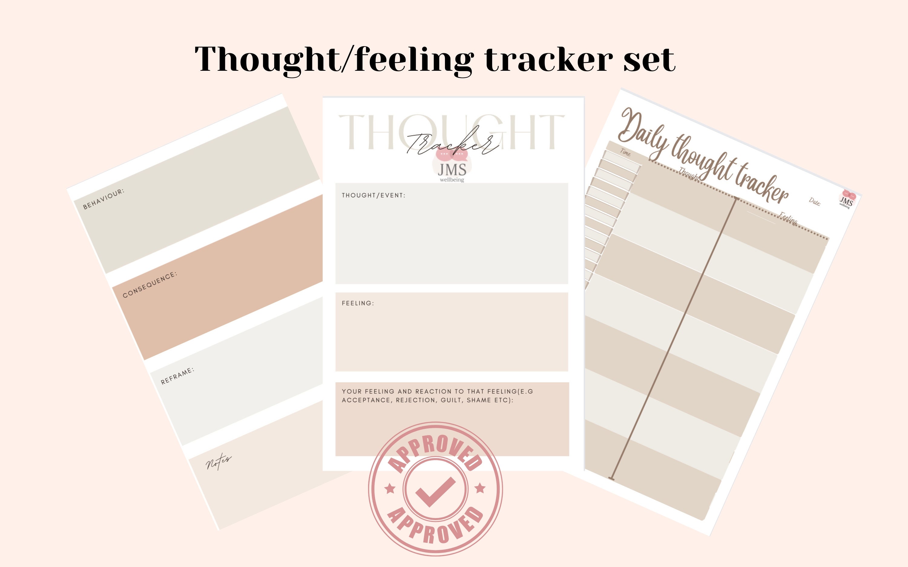Thought Tracker CBT Thought/feeling Printable - Etsy