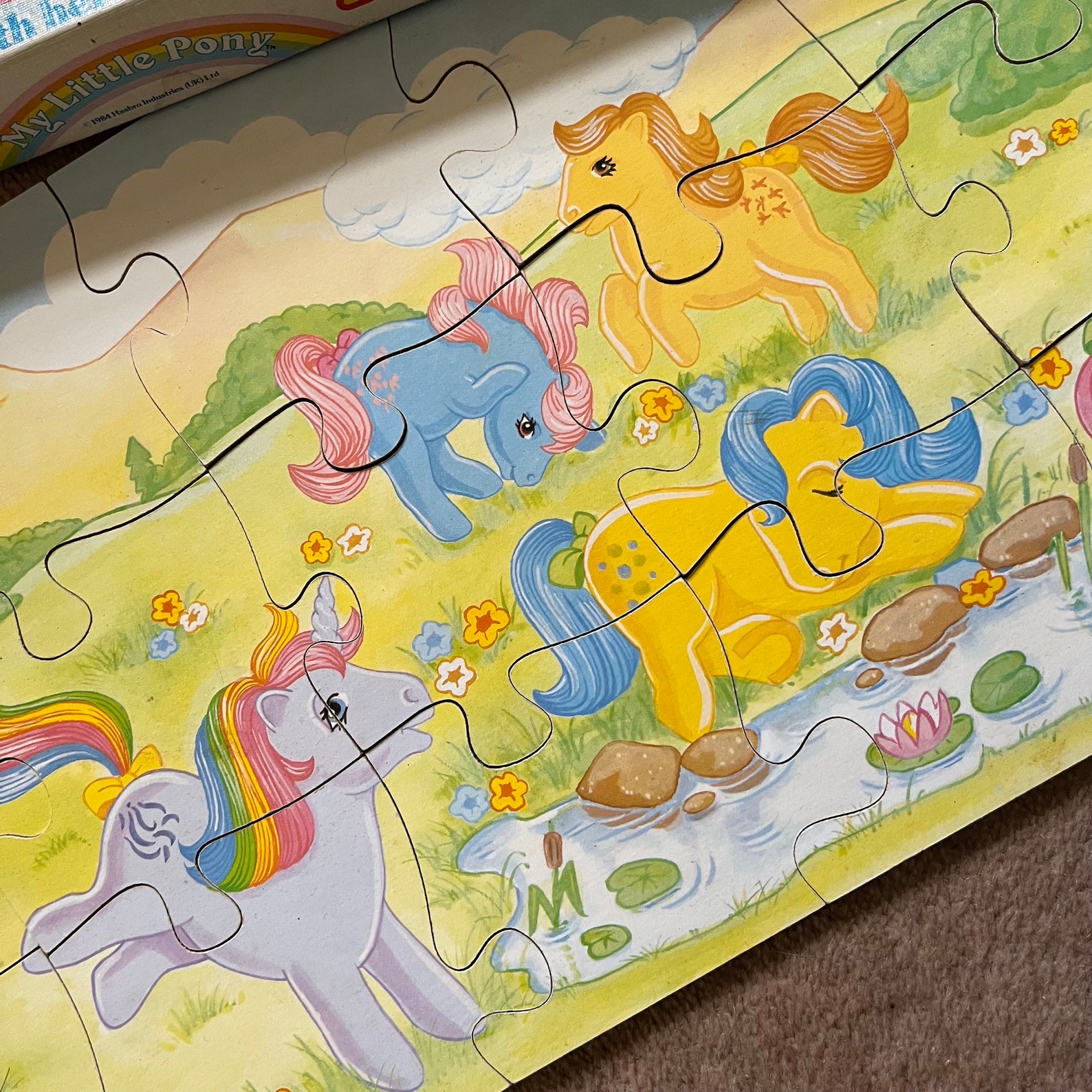 Vintage 1984 My Little Pony G1 24 Piece Childrens Extra Large Wooden ...