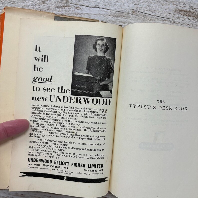 Vintage 1956 First Edition the Typist’s Desk Book by Phyllis Drury & HL ...