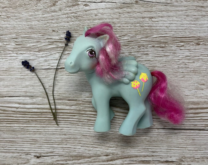 My Little Pony G1 Sugar Apple, 1984 Scented Candy Cane Pegasus Pony ...