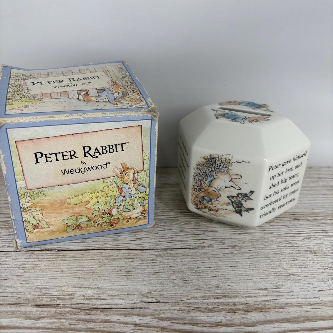 Vintage 1993 Wedgwood Beatrix Potter Peter Rabbit Money Box in Original ...