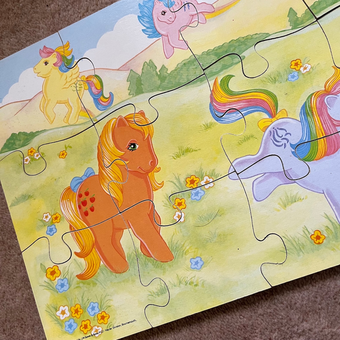 Vintage 1984 My Little Pony G1 24 Piece Childrens Extra Large Wooden ...