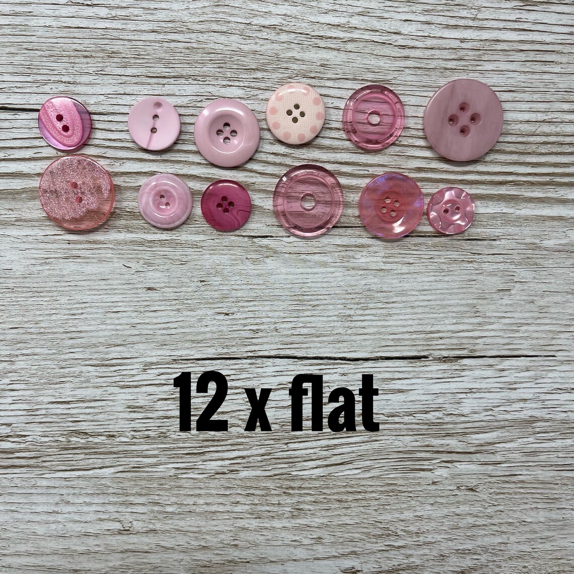 Vintage 1980s Kitsch Pink Buttons, Mixed Packs Retro Plastic Shank ...