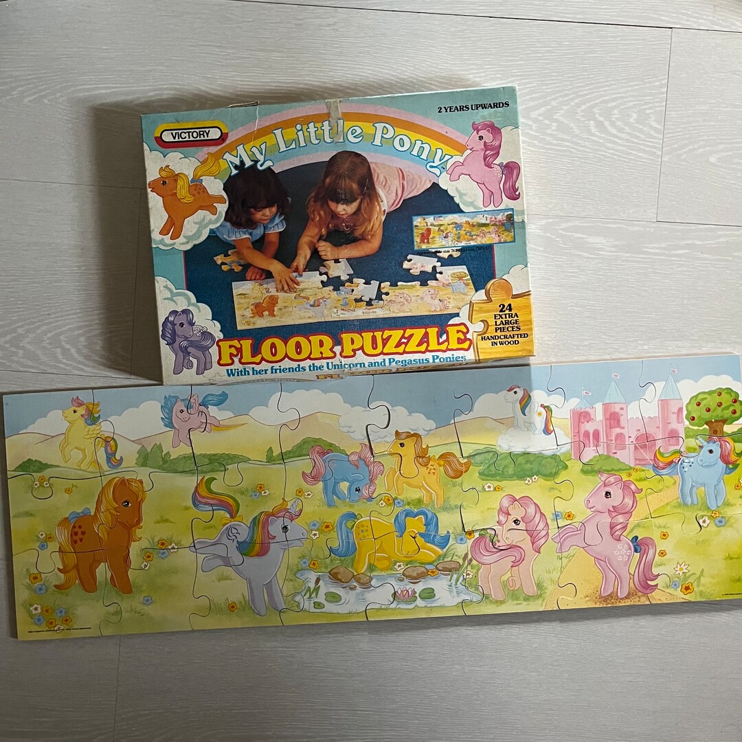 Vintage 1984 My Little Pony G1 24 Piece Childrens Extra Large Wooden ...