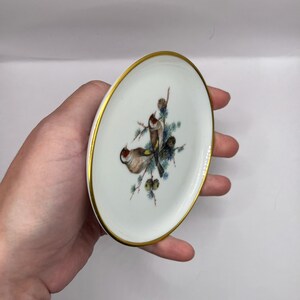 Vintage 1960s AK Kaiser Vogel West Germany Goldfinches Trinket / Pin ...