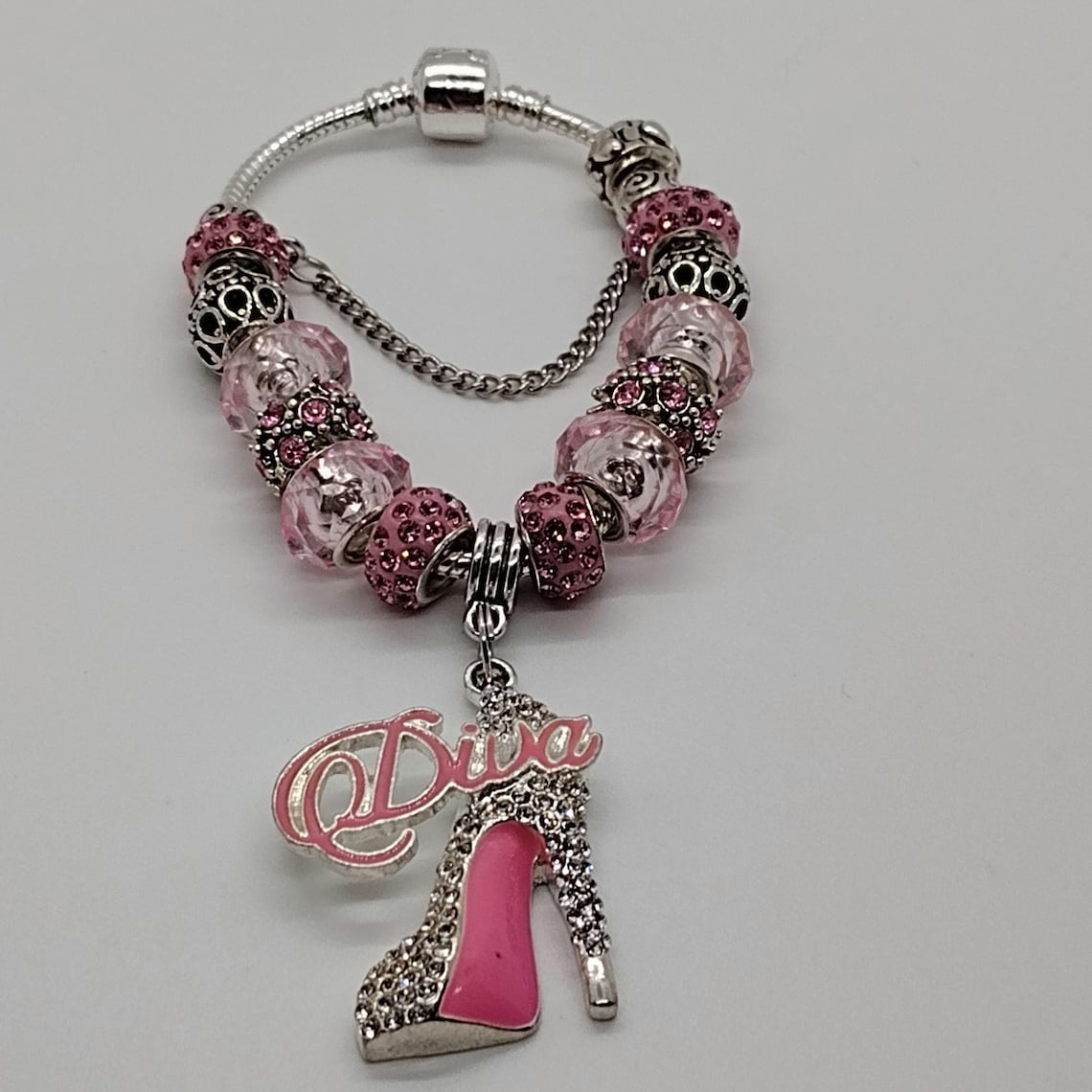 Diva in Pink Charm Bracelet - Etsy