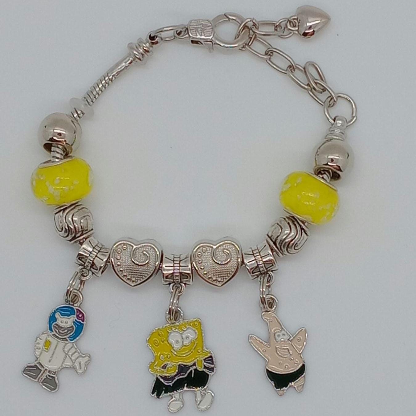 Sponge Bob Charm Bracelet - Etsy