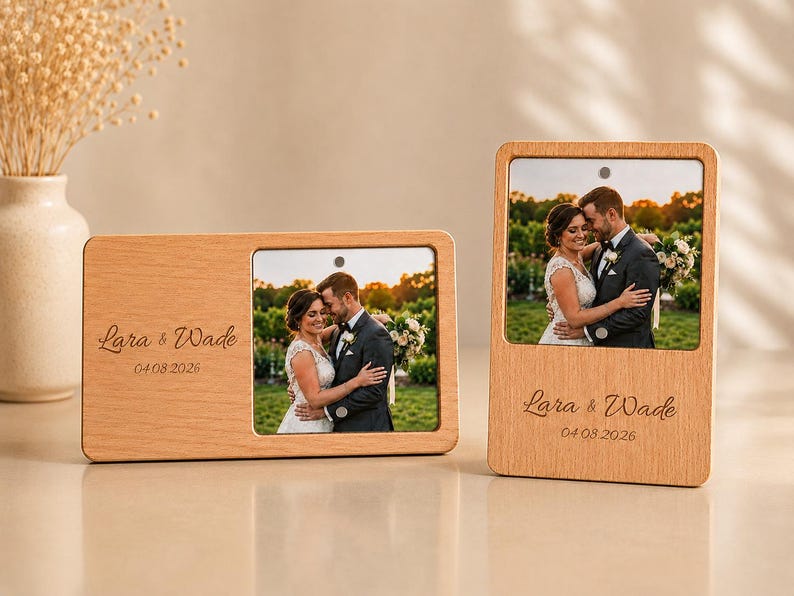 Personalized Wood Photo Frame, Anniversary Wedding Gift, Gifts for ...