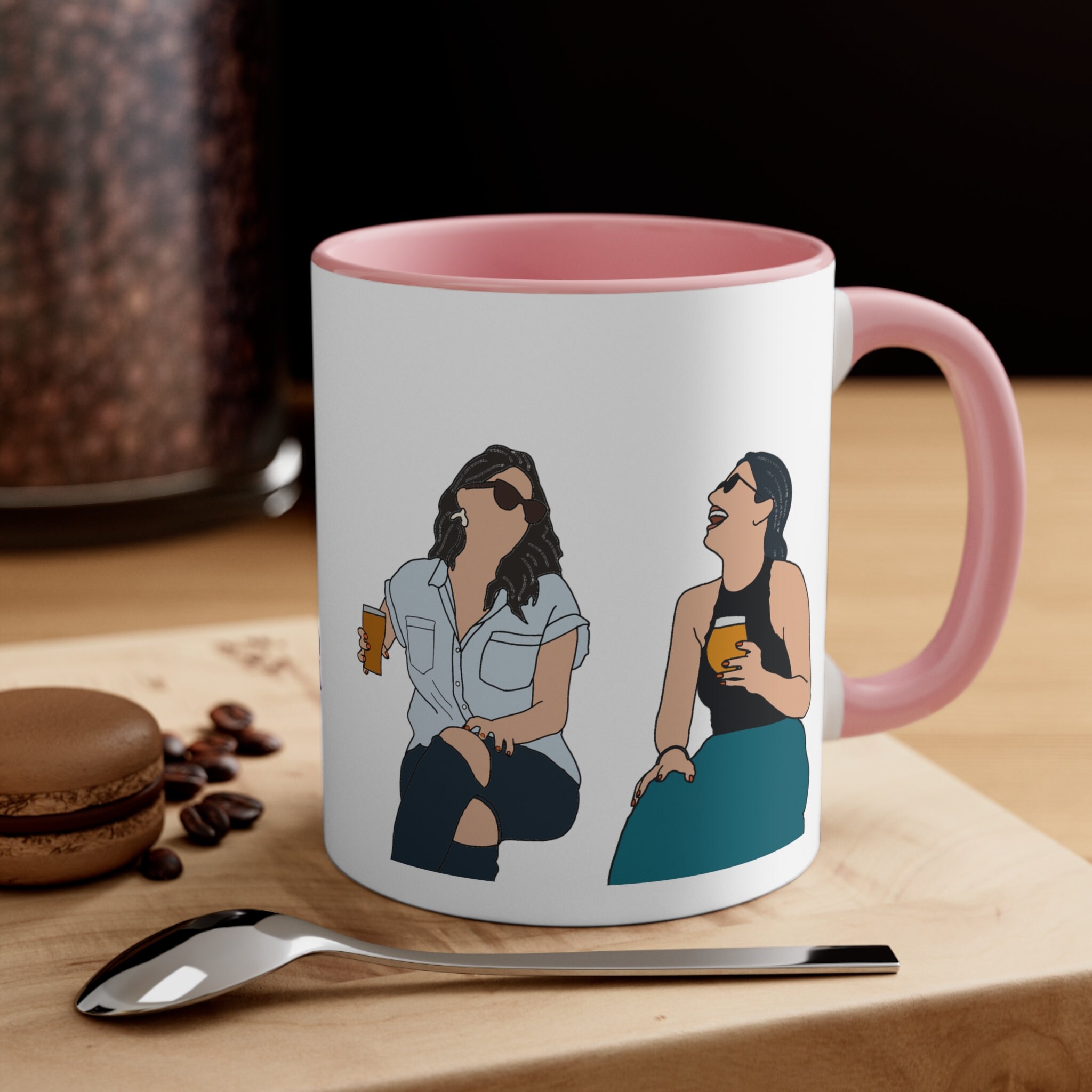 Personalized Accent Coffee Mug 11oz, Personalized Friend Photo Gift on ...