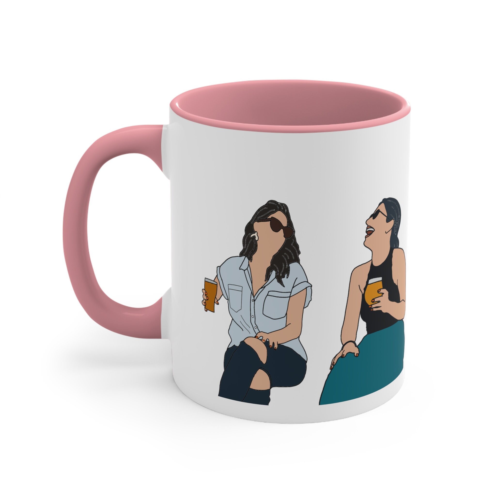 Personalized Accent Coffee Mug 11oz, Personalized Friend Photo Gift on ...