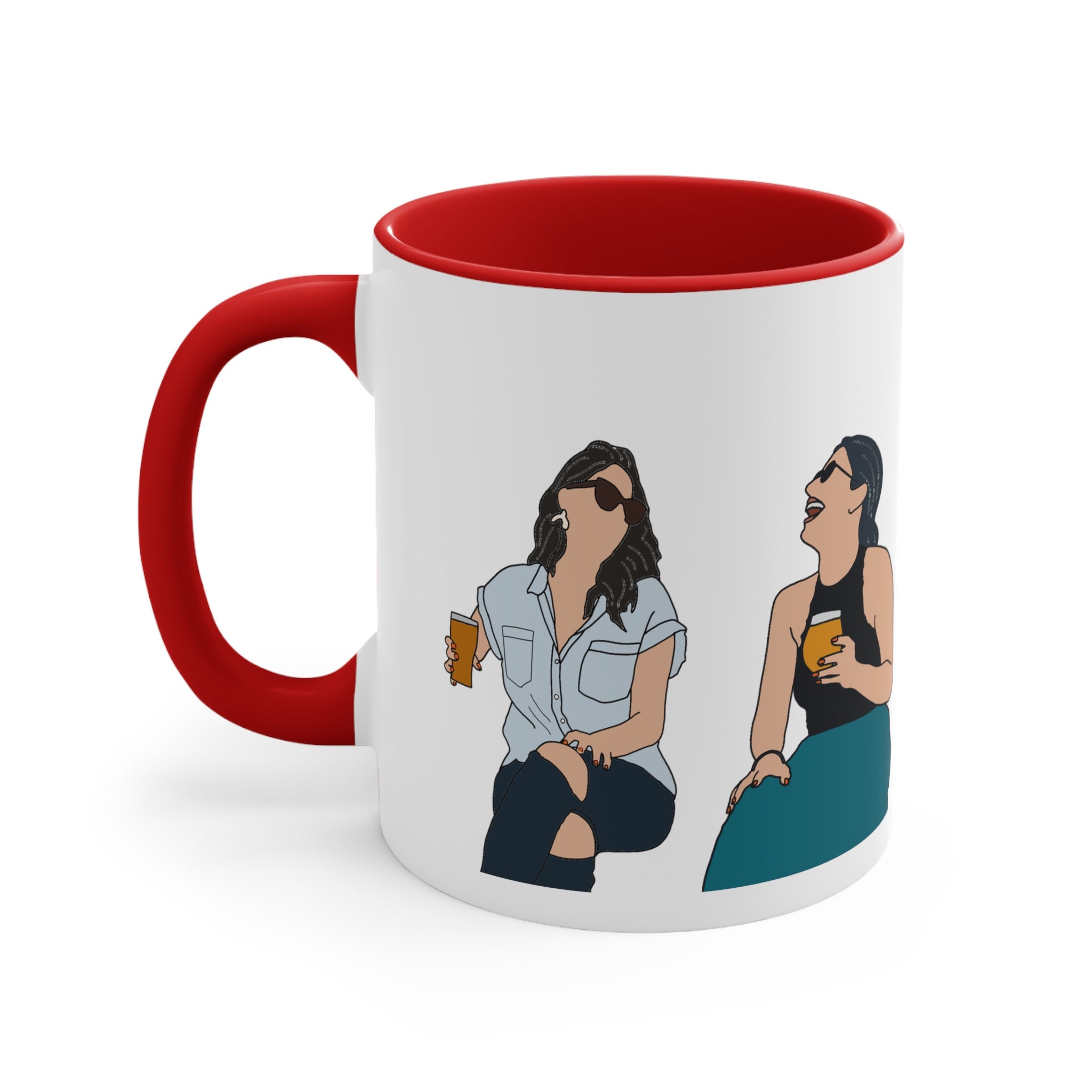 Personalized Accent Coffee Mug 11oz, Personalized Friend Photo Gift on ...