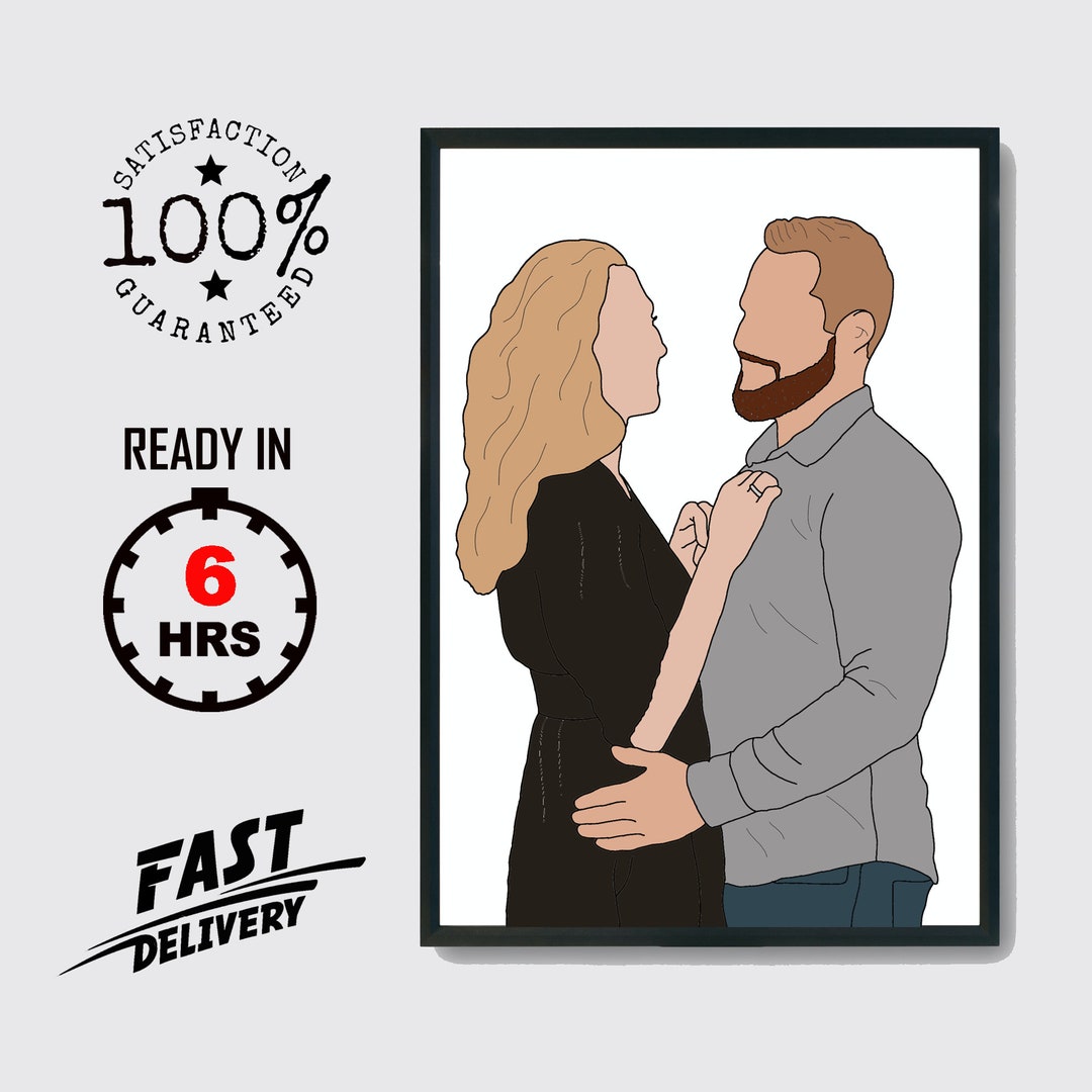 Custom Minimalist Digital Portrait Faceless Illustration ASAP, Custom ...