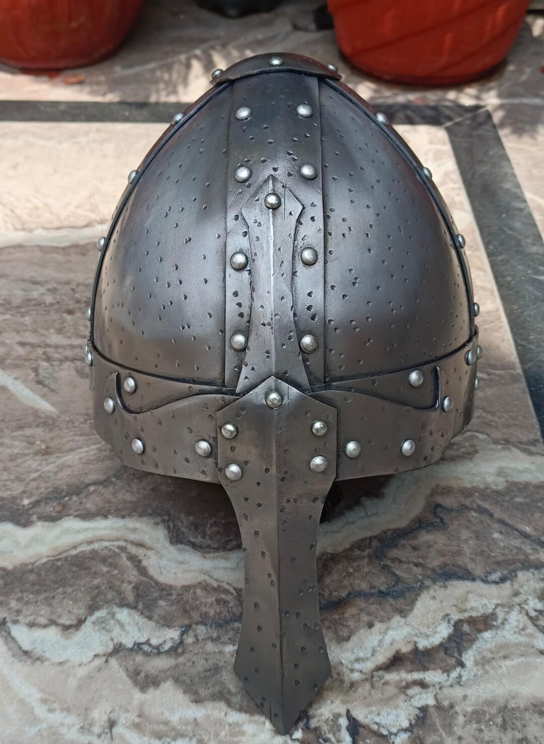 Medieval Knight Helmet | Viking Norman Nasal Style LARP Fancy | 16 ...