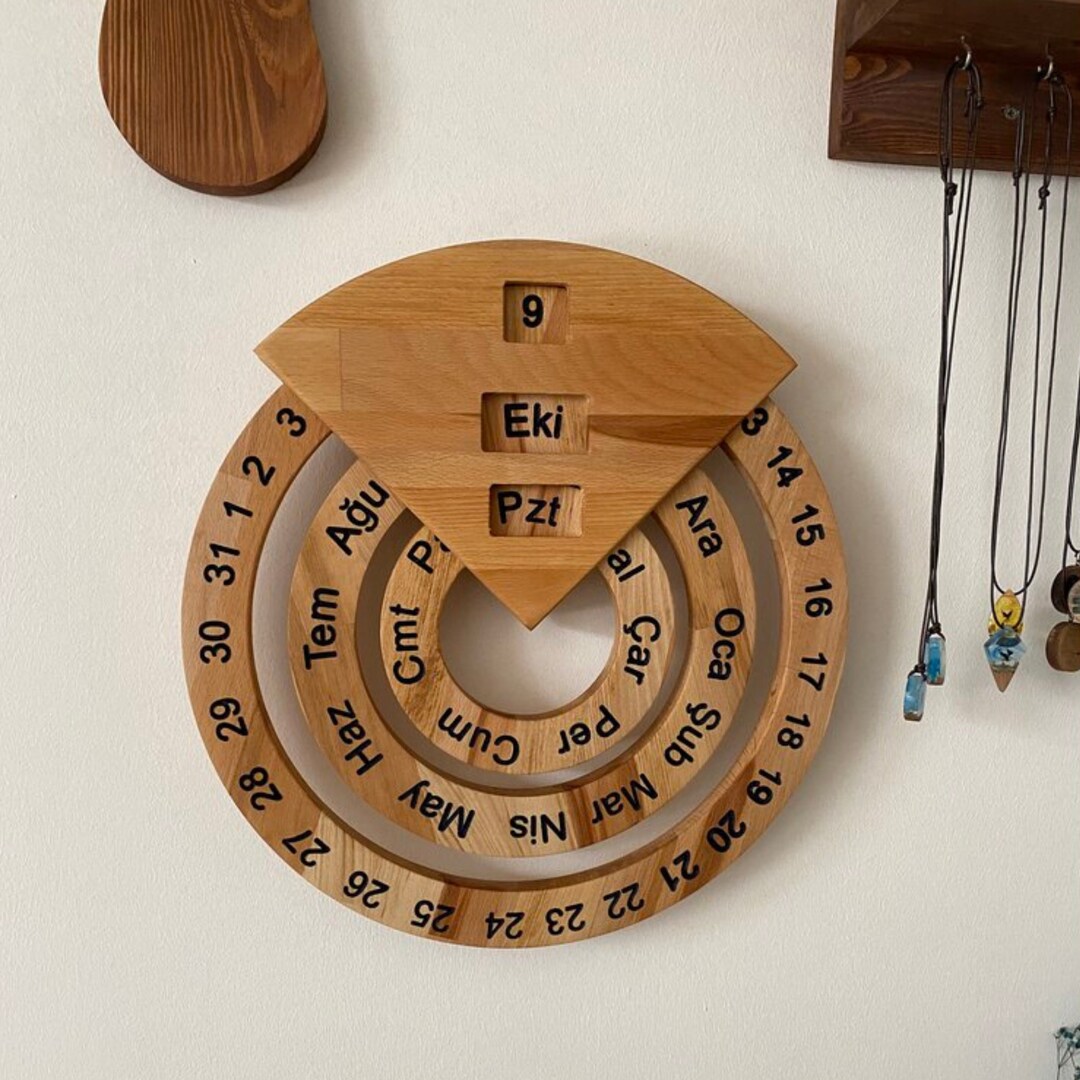 Wood Wall Calendar, Massive Wall Art, Natural Wood Decor, 3d Wood Decor ...