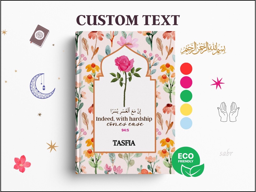 Personalised Islamic Notebook, Quran Study Journal, Gift for Muslim ...