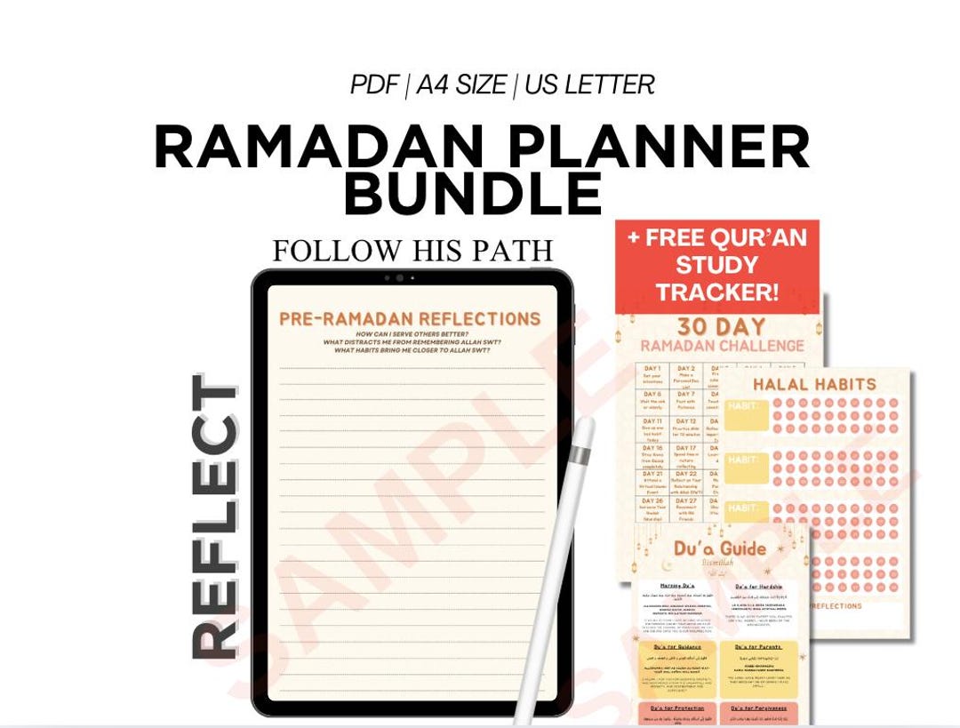 Ramadan Study Planner, Fasting, Qur'an Digital Journal, Habit Builder ...