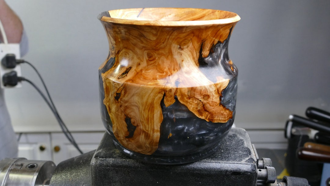 Root and Epoxy Resin Hand Turned Decorative Pot Made by Ian - Etsy
