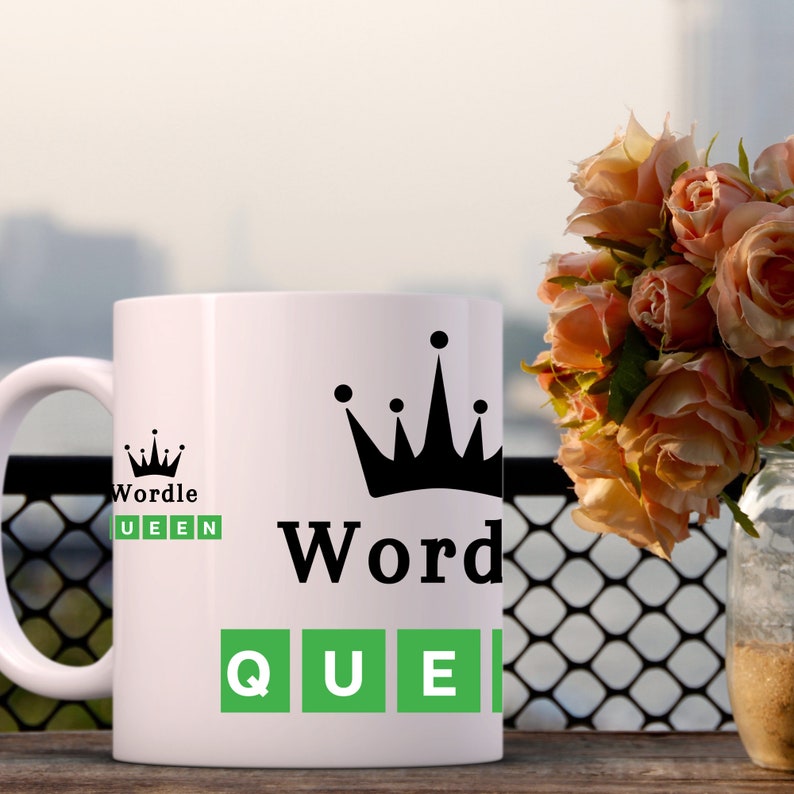 Wordle Queen Mug, Wordle Birthday Gift, Mothers Day Gift, Wordle Gift ...