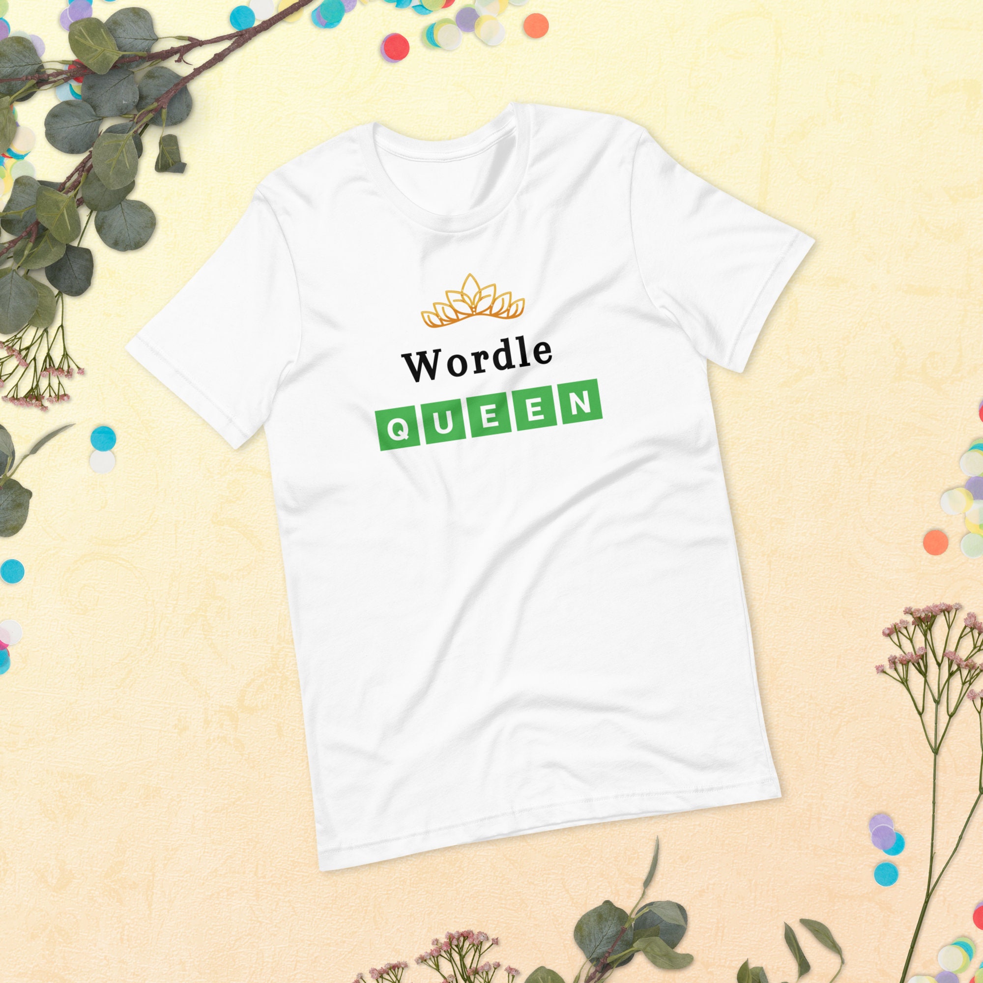 Wordle Queen Shirt, Wordle Gift, Wordle Birthday Gift, Wordle Christmas ...