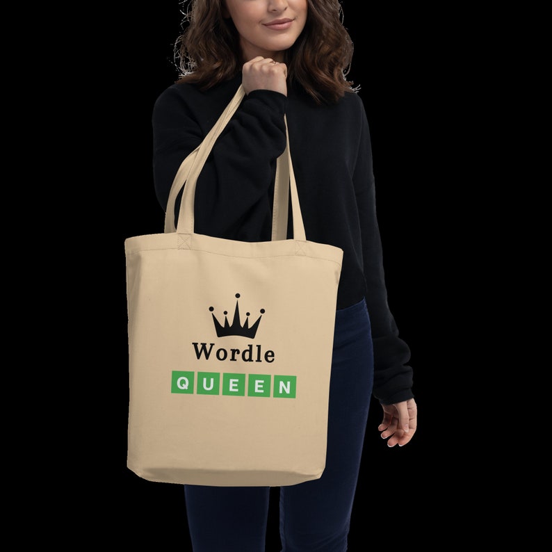 Wordle Queen Eco Tote Bag, Wordle Gift for Her, Wordle Christmas Gift ...
