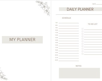 Blue Digital Daily Planner Printable - Etsy
