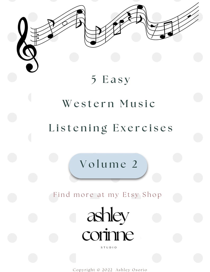 5 Easy Western Music Listening Exercises Vol. 2, Digital Lesson Plans ...