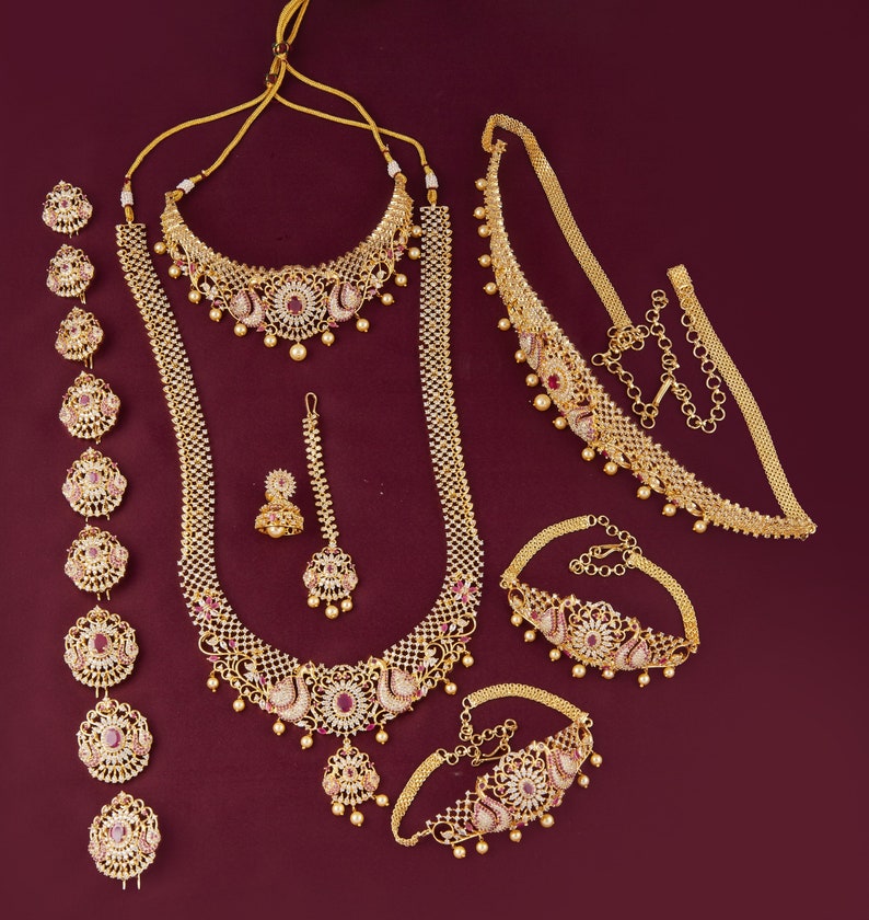 Rofarword South Indian Diamond Jewellery Set /temple Jewelry Set ...