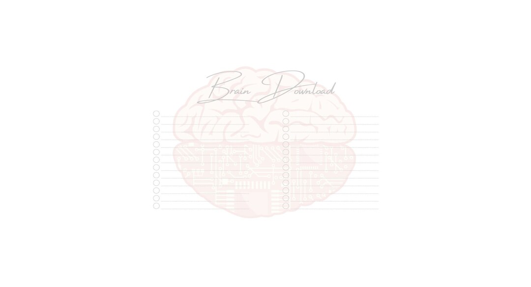 Digital Download 3x5 Printable Brain Download Brain Dump Card - Etsy