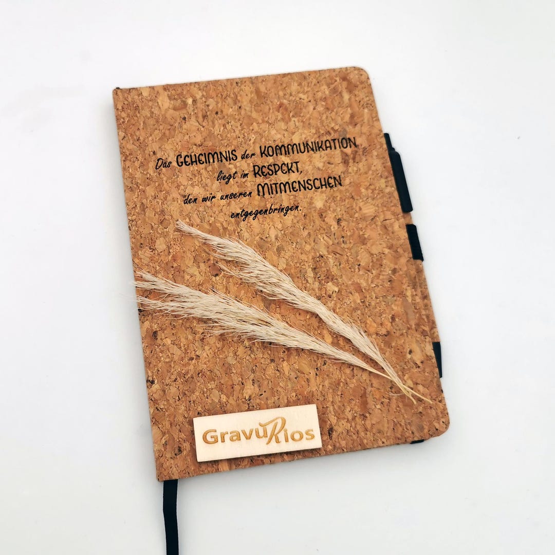Personalized Cork Book With Engraving Cork Book A5 - Etsy