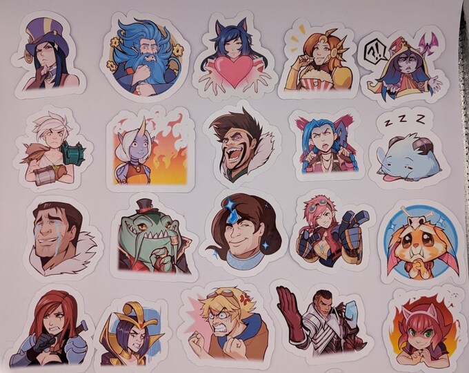 League of Legends Stickers - Lol Stickers - Facebook Emote Set 36 ...
