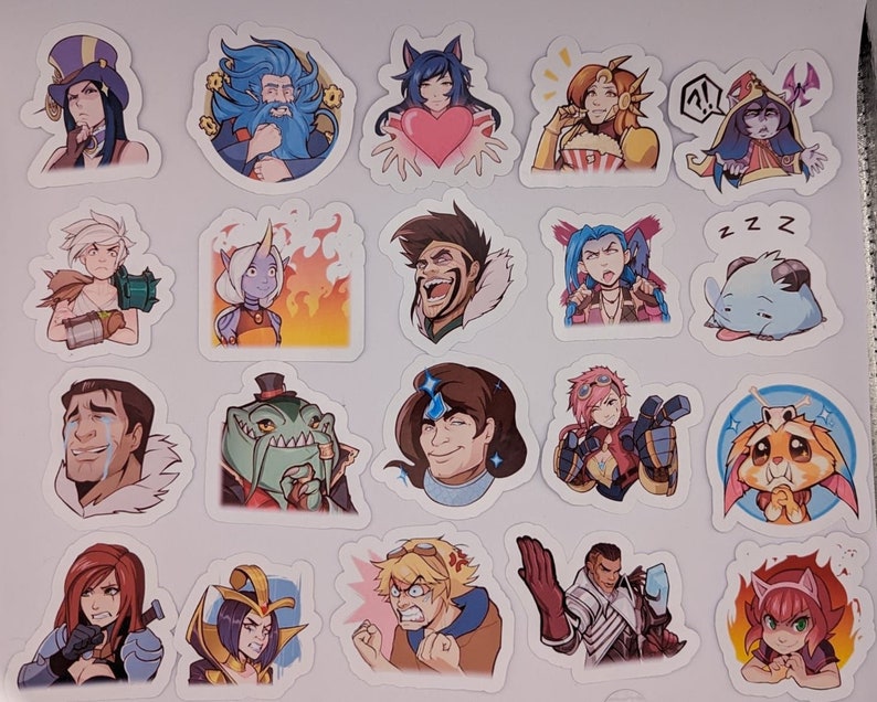 League of Legends Emotes Stickers 36 Pcs - Etsy