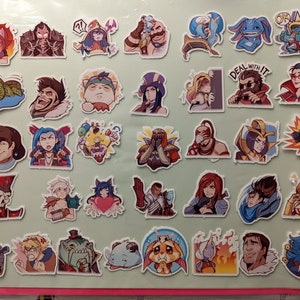 League of Legends Emotes Stickers 36 Pcs - Etsy