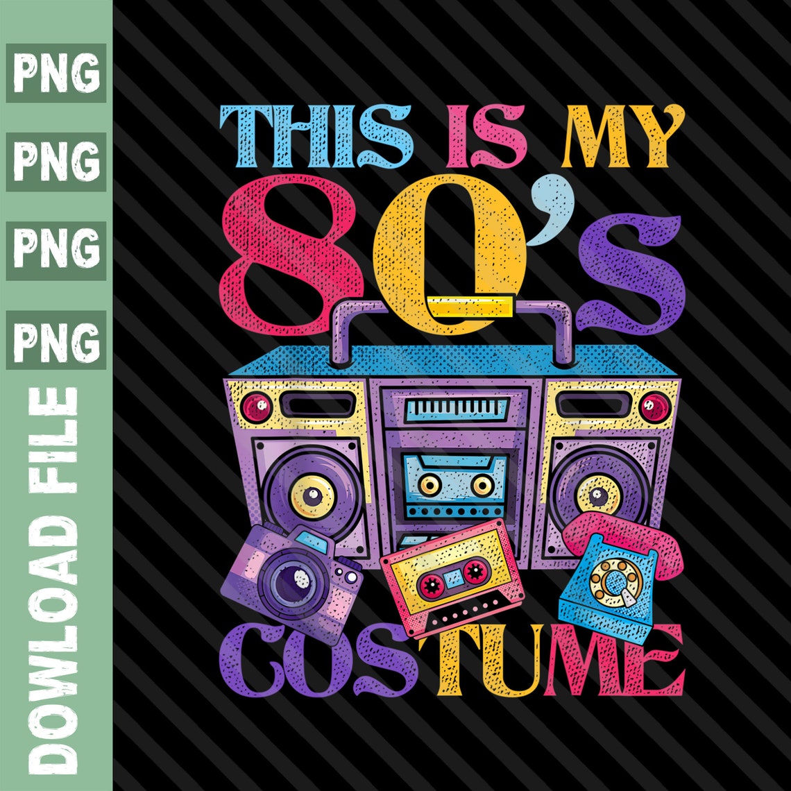 80's Girl Birthday PNG, Vintage 1980s 80's PNG, 80's Party Retro ...