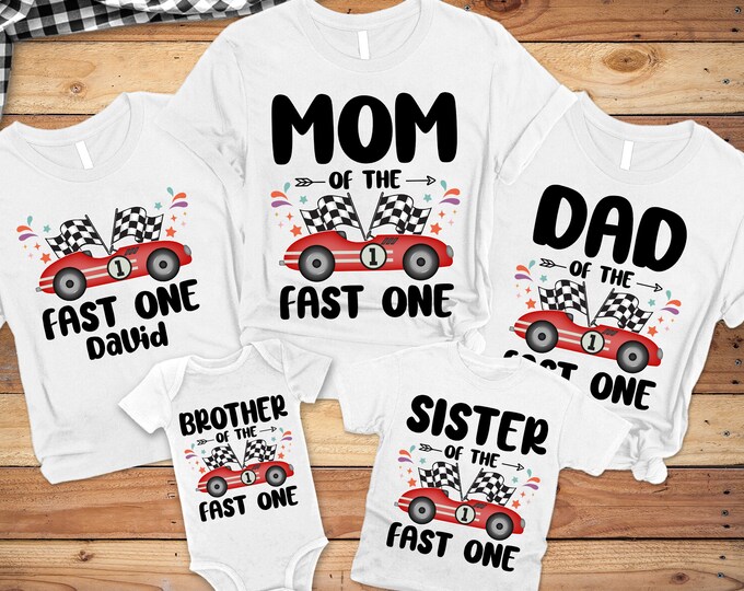 Personalized Fast One Matching Family Birthday Shirt, 1st Birthday ...