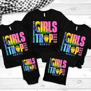 Custom Girls Trip 2025 Shirts Personalized Girl Vacation Weekend Matching Tshirt, Beach Summer ...