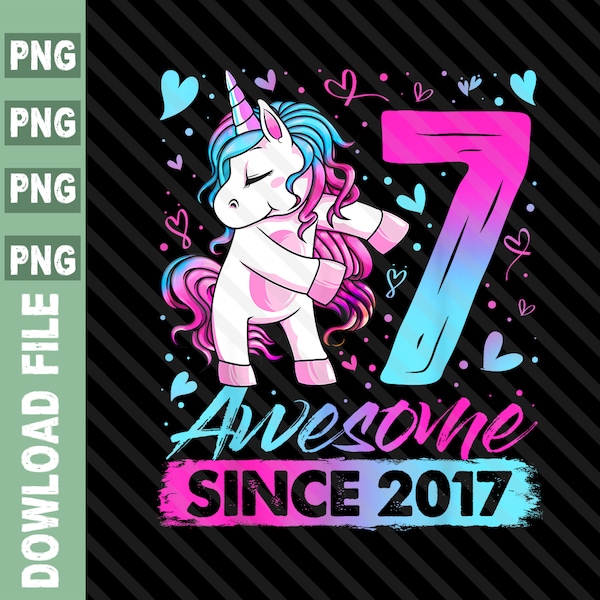 Unicorn 7th Birthday Svg - Etsy