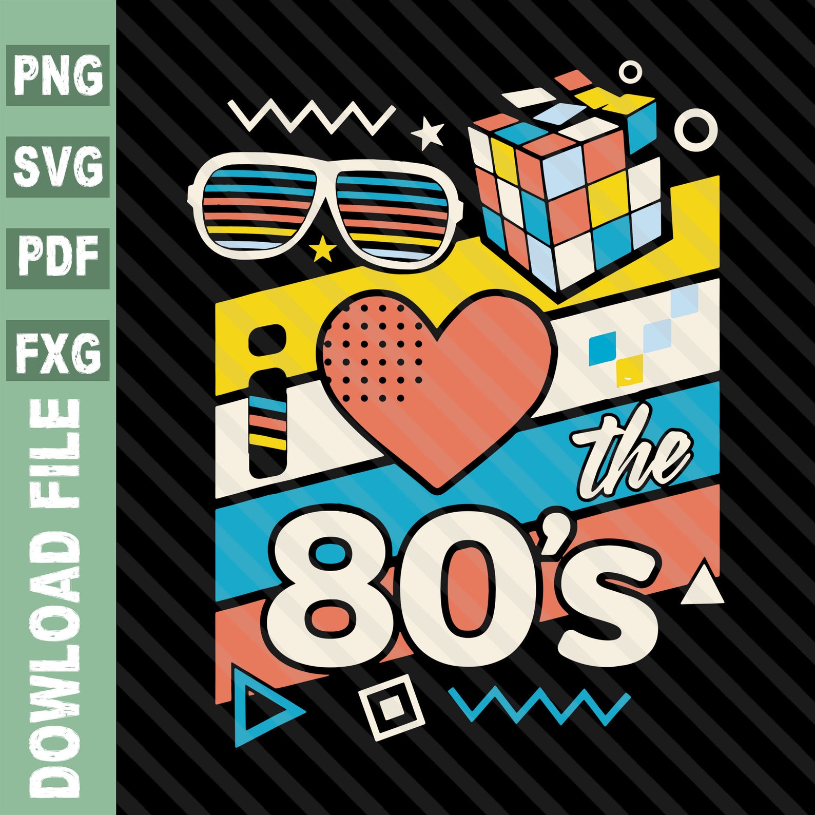 I Love the 80s Svg, 80s Retro Svg, 80s Party Svg, Birthday 1980 Svg, 90's Retro 80's, 80's Svg ...