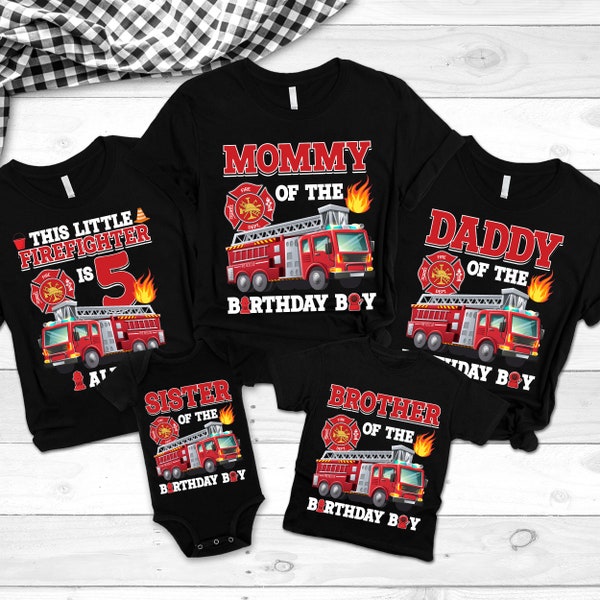Fire Fighter Birthday Boy Shirt - Etsy