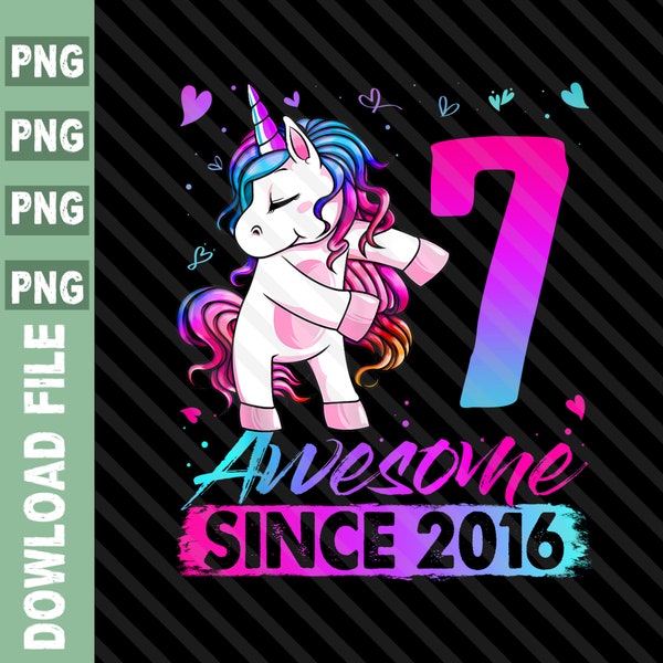 Unicorn 7th Birthday Svg - Etsy