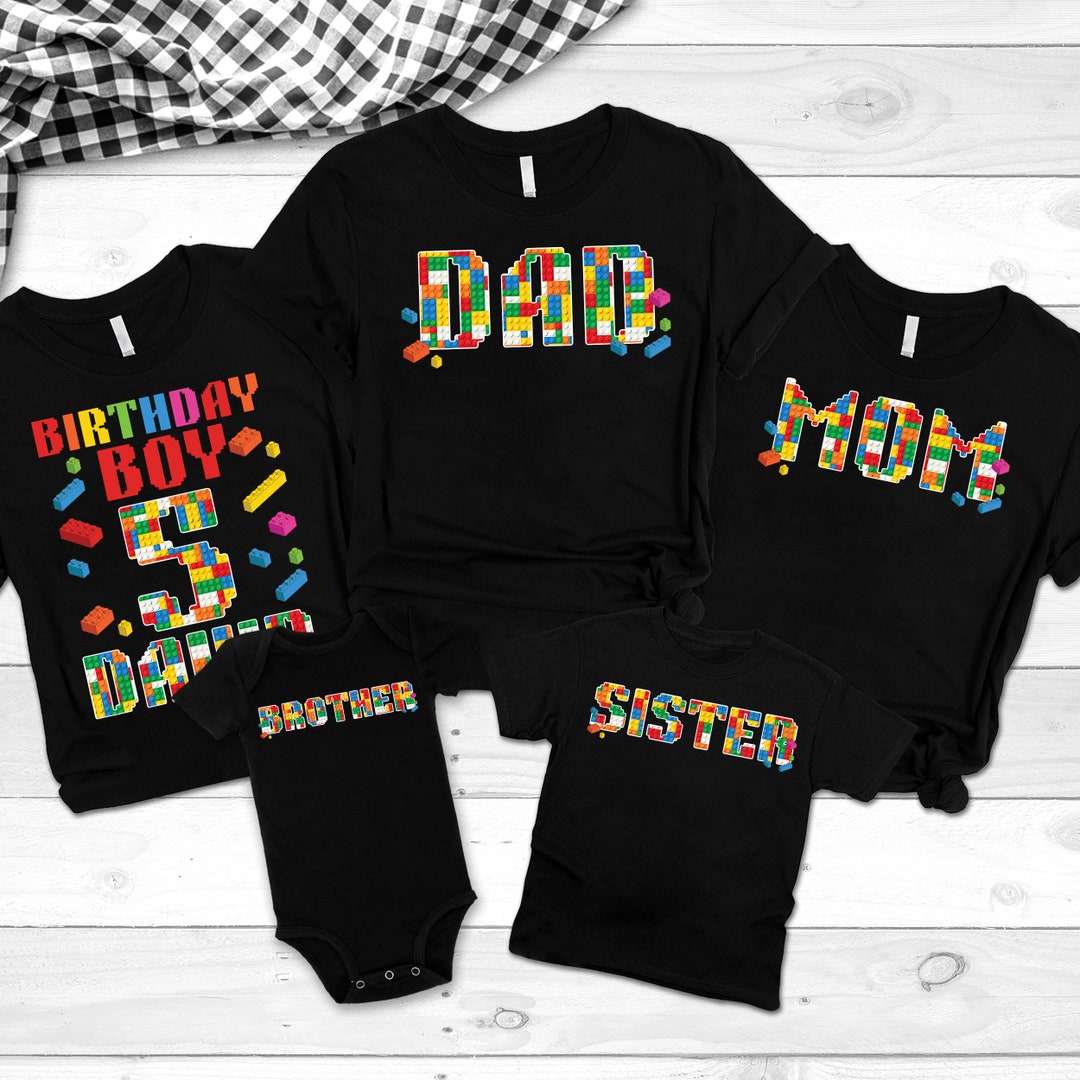 Building Blocks Birthday Shirt, Toddler Birthday Shirt, Birthday Family ...