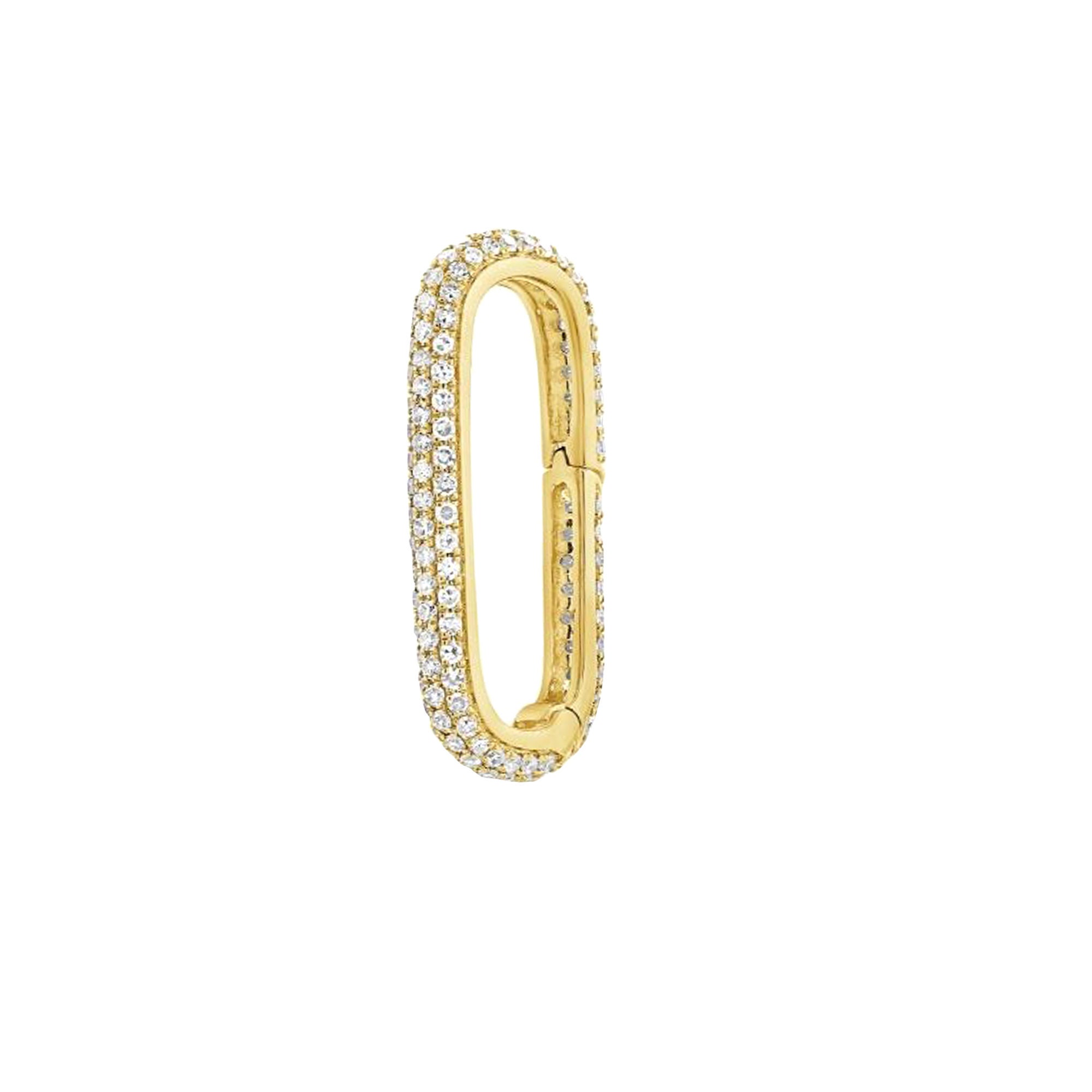 Buy Pave Diamond Lock Finding, 14k Yellow Gold Finding, Solid Yellow ...