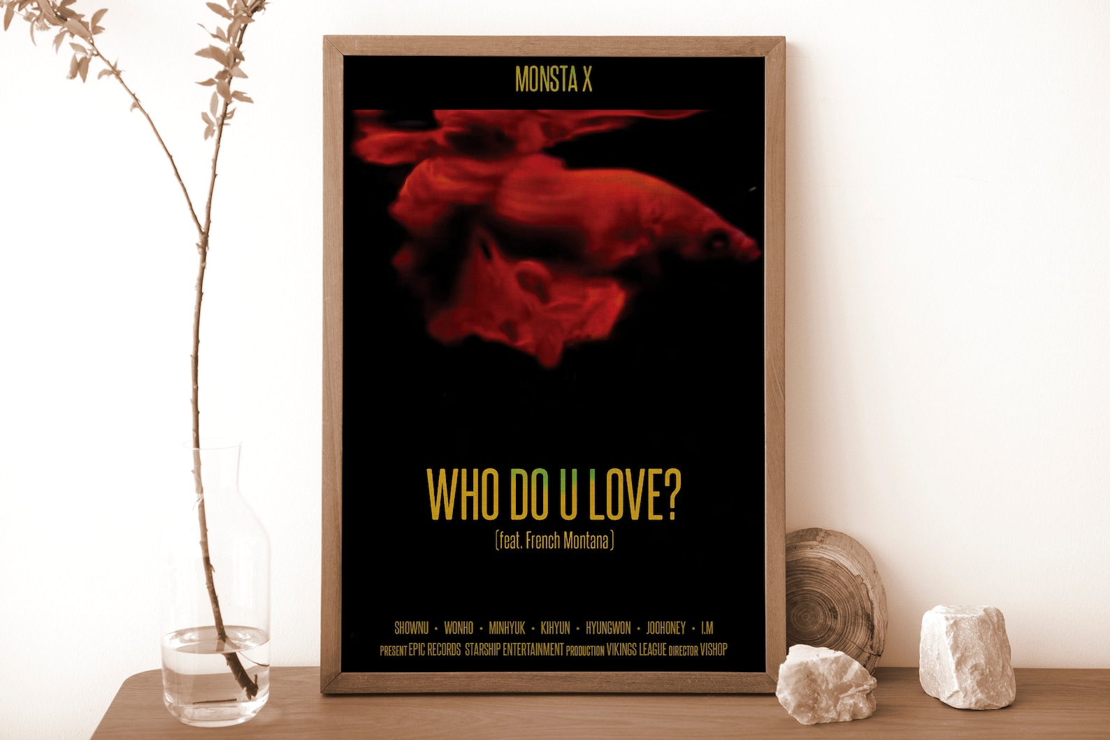 Monsta X Print, Who Do U Love Print, Kpop, Type Print, Type Poster ...