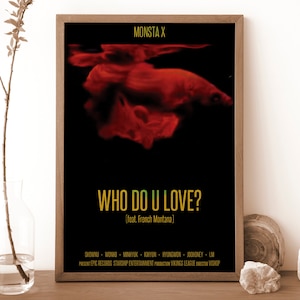 Monsta X Print, Who Do U Love Print, Kpop, Type Print, Type Poster ...