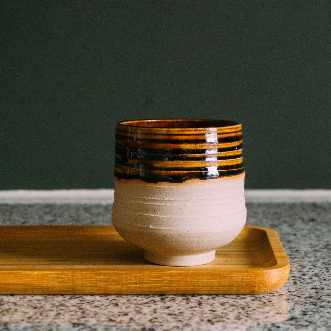 Ceramics Yunomi Cappuccino Tea Cup 240ml, Large Latte Mug, Morning ...