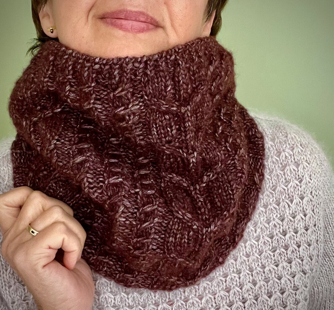Knitting Pattern, Aran Cowl, Neck Warmer, Shawl Collar. Terra Hood. One ...