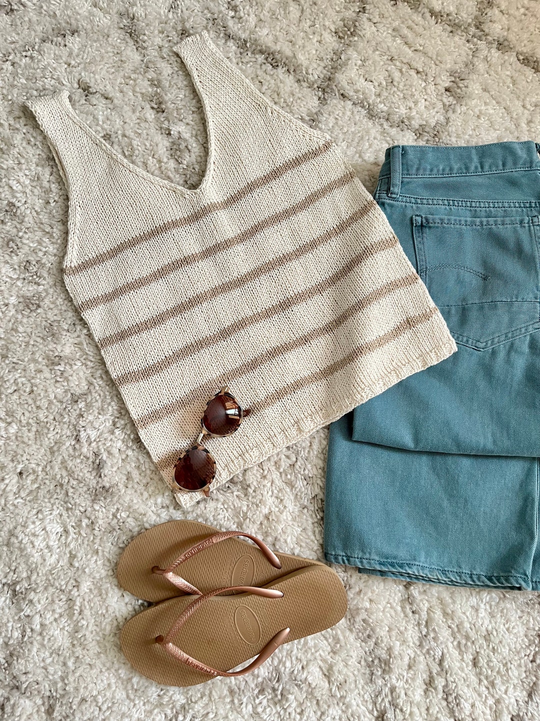 Knitting Pattern Women's Top, Summer Top, Camisole, Sleeveless, Cotton ...