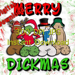 Merry Dickmas Penis Christmas Sublimation Design - Etsy