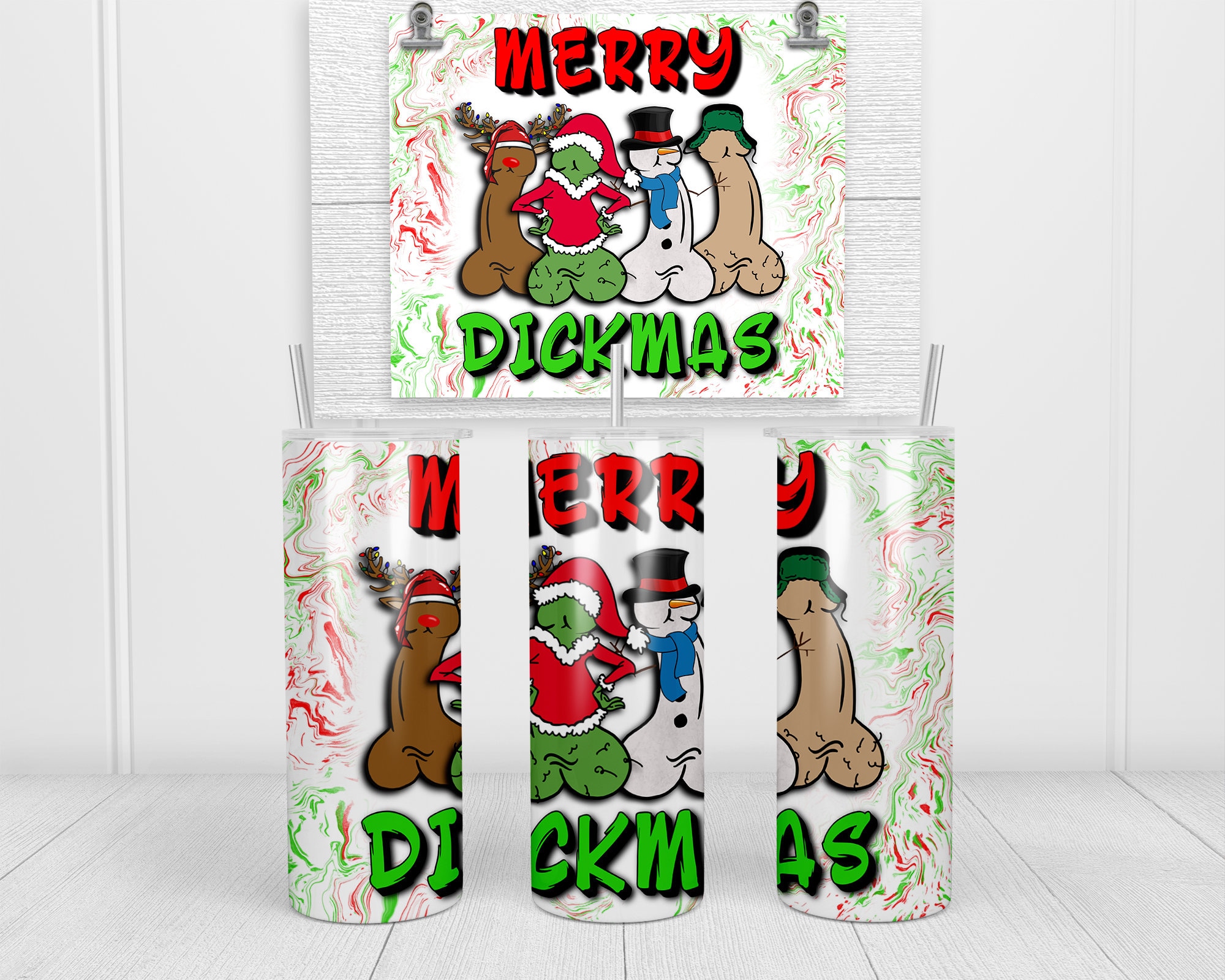 Merry Dickmas Penis Christmas Sublimation Design - Etsy